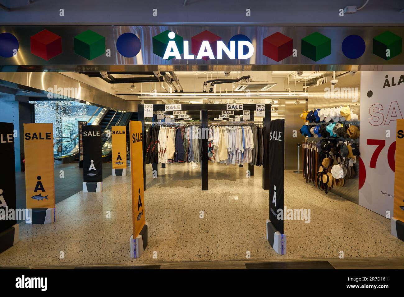 BANGKOK, THAILAND - CIRCA JANUARY, 2020: entrance to A land store in ...