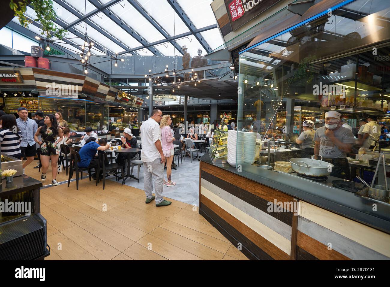 BANGKOK, THAILAND - CIRCA JANUARY, 2020: food court at Siam Center ...