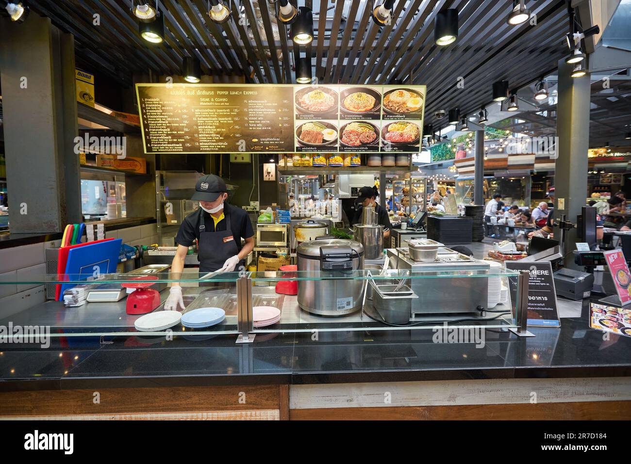 BANGKOK, THAILAND - CIRCA JANUARY, 2020: food court at Siam Center ...