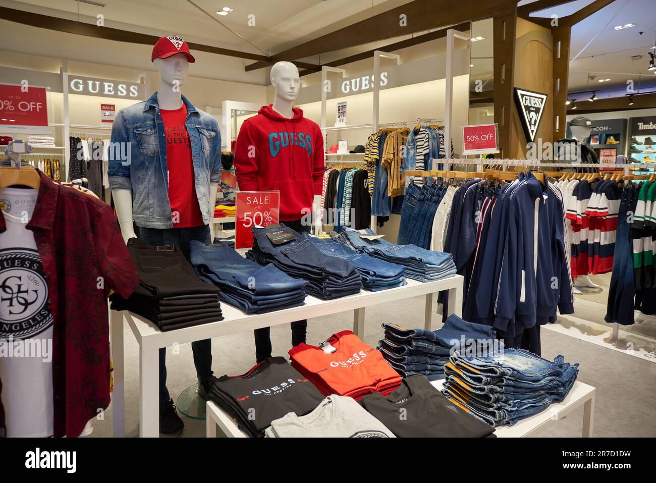 BANGKOK, THAILAND - CIRCA JANUARY, 2020: Guess apparel displayed at ...