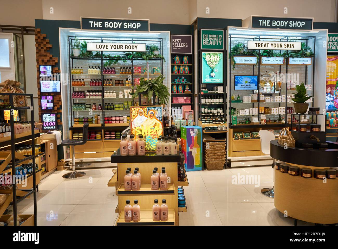 BANGKOK, THAILAND - CIRCA JANUARY, 2020: various The Body Shop products ...