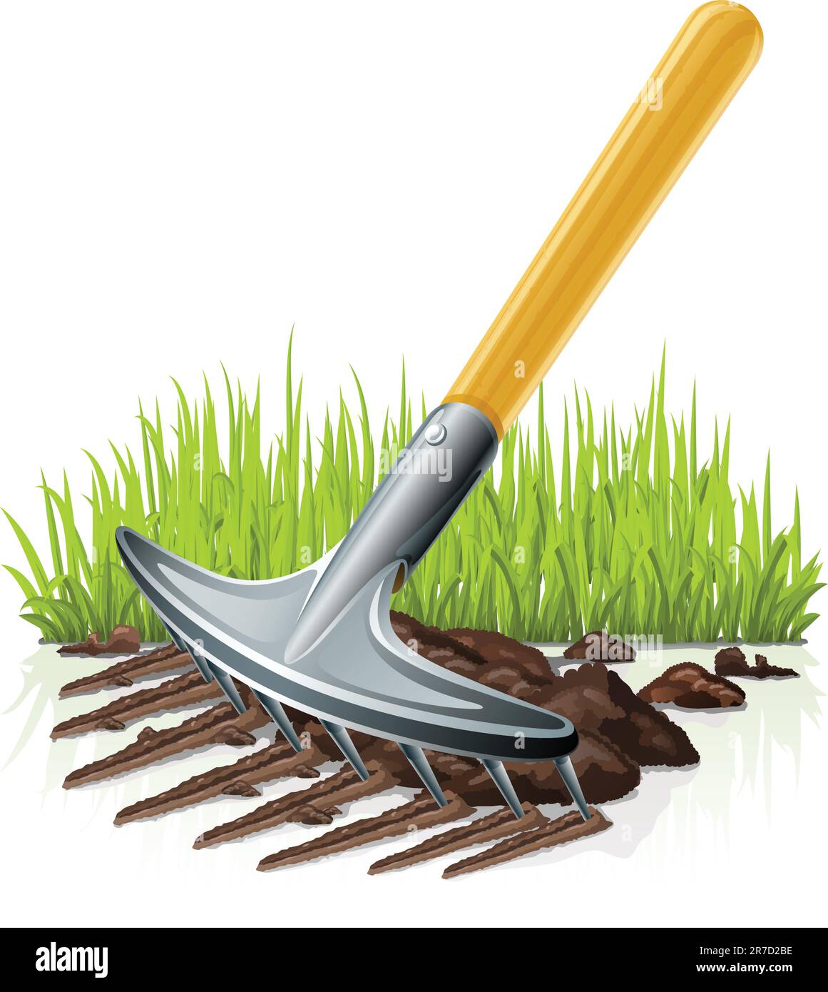 Garden Rake Vector Illustration Isolated On White Background Stock Vector Image And Art Alamy