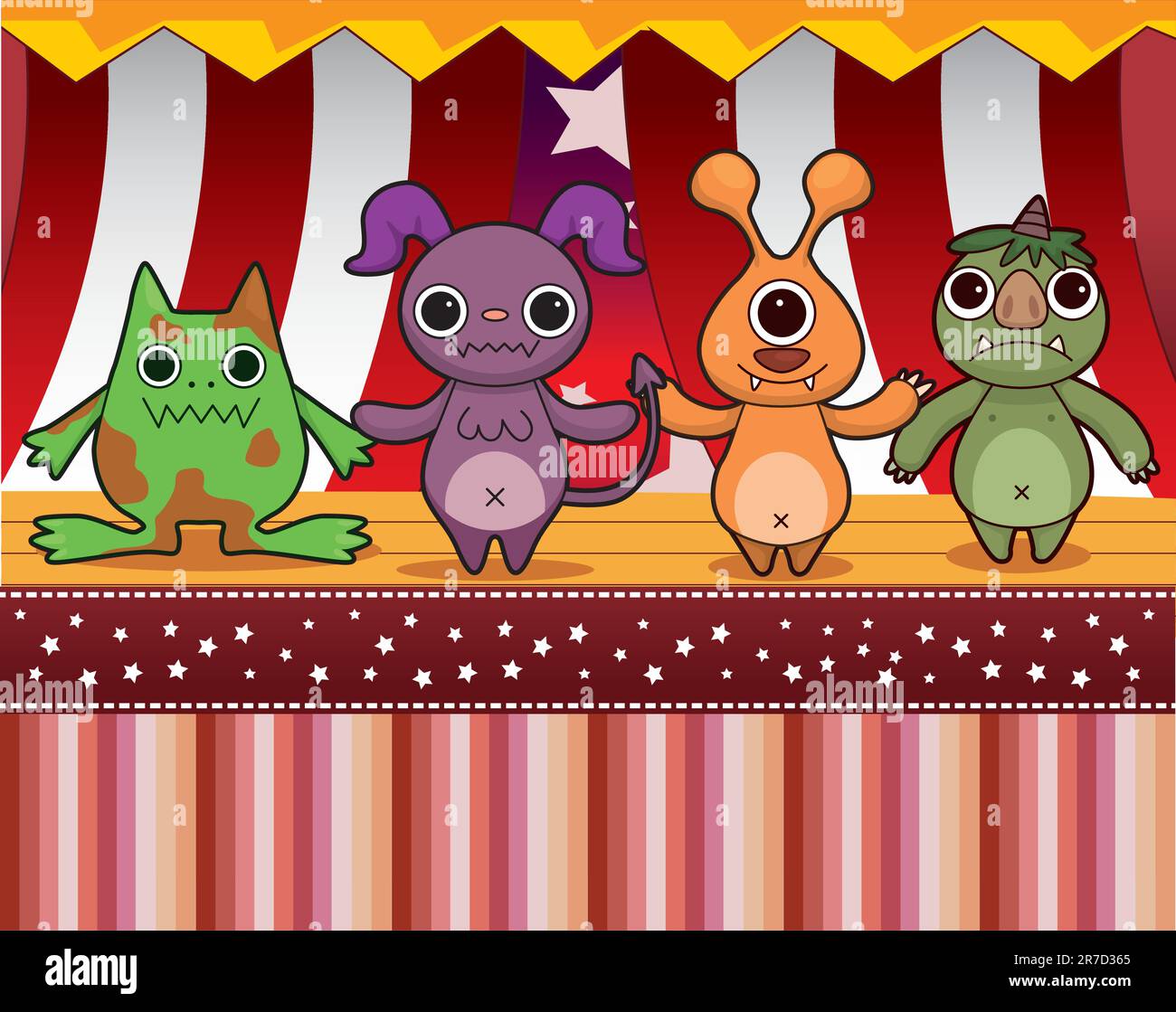 cartoon Monster card Stock Vector Image & Art - Alamy