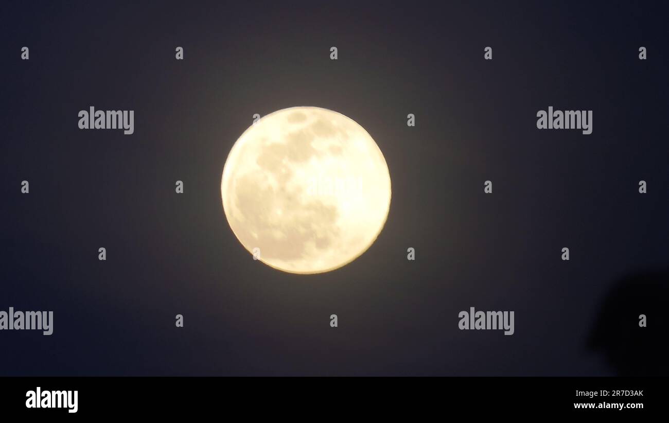 Full golden moon Stock Photo - Alamy