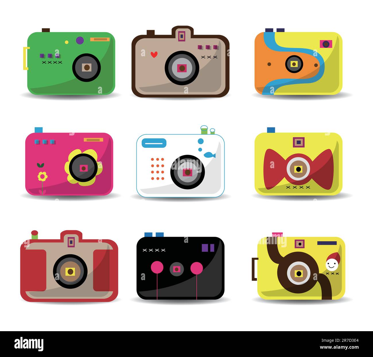 Cinema icon set cartoon Cut Out Stock Images & Pictures - Alamy