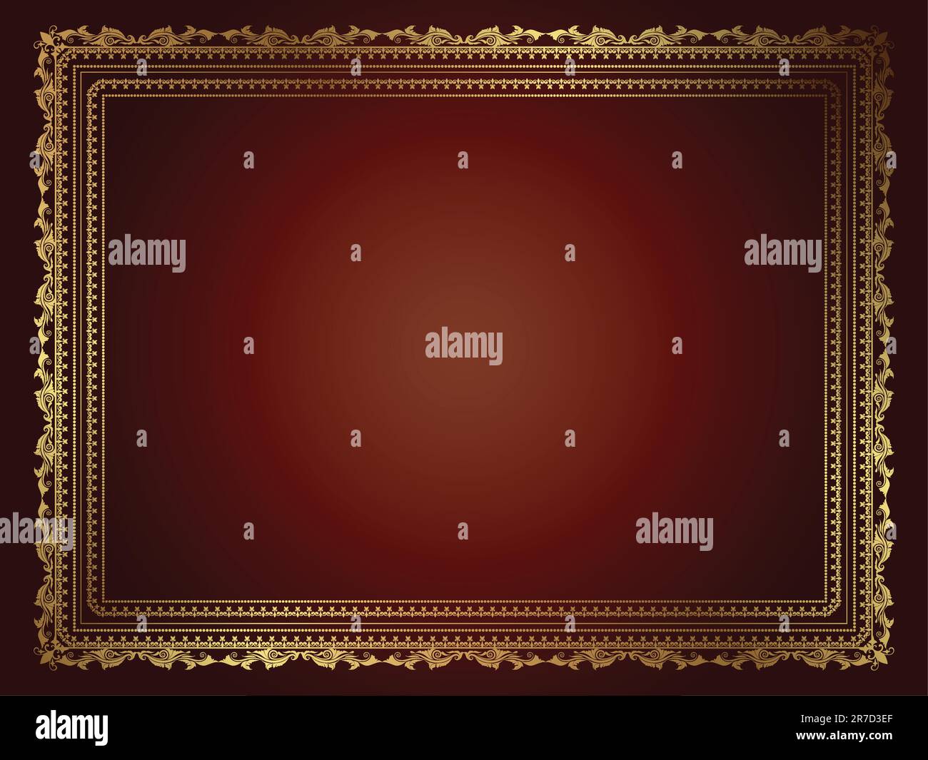 Decorative frame in metallic gold colours Stock Vector Image & Art - Alamy