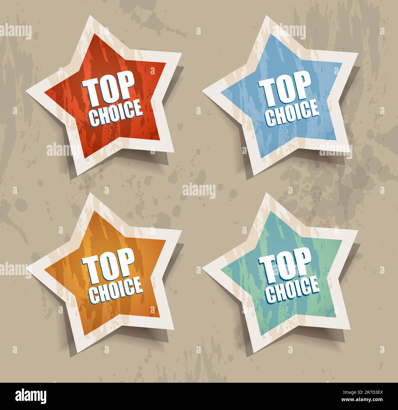 Distressed Star "TOP PRICE" retrò style bubbles sticker. Shadows are ...