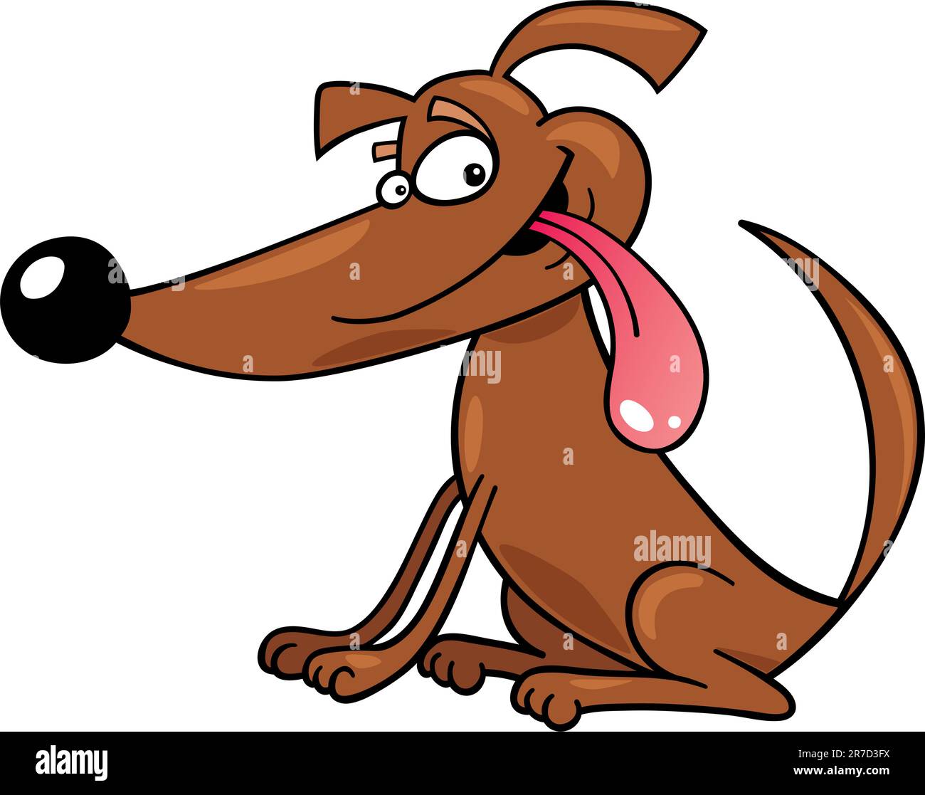 Cartoon illustration of funny dog Stock Vector Image & Art - Alamy