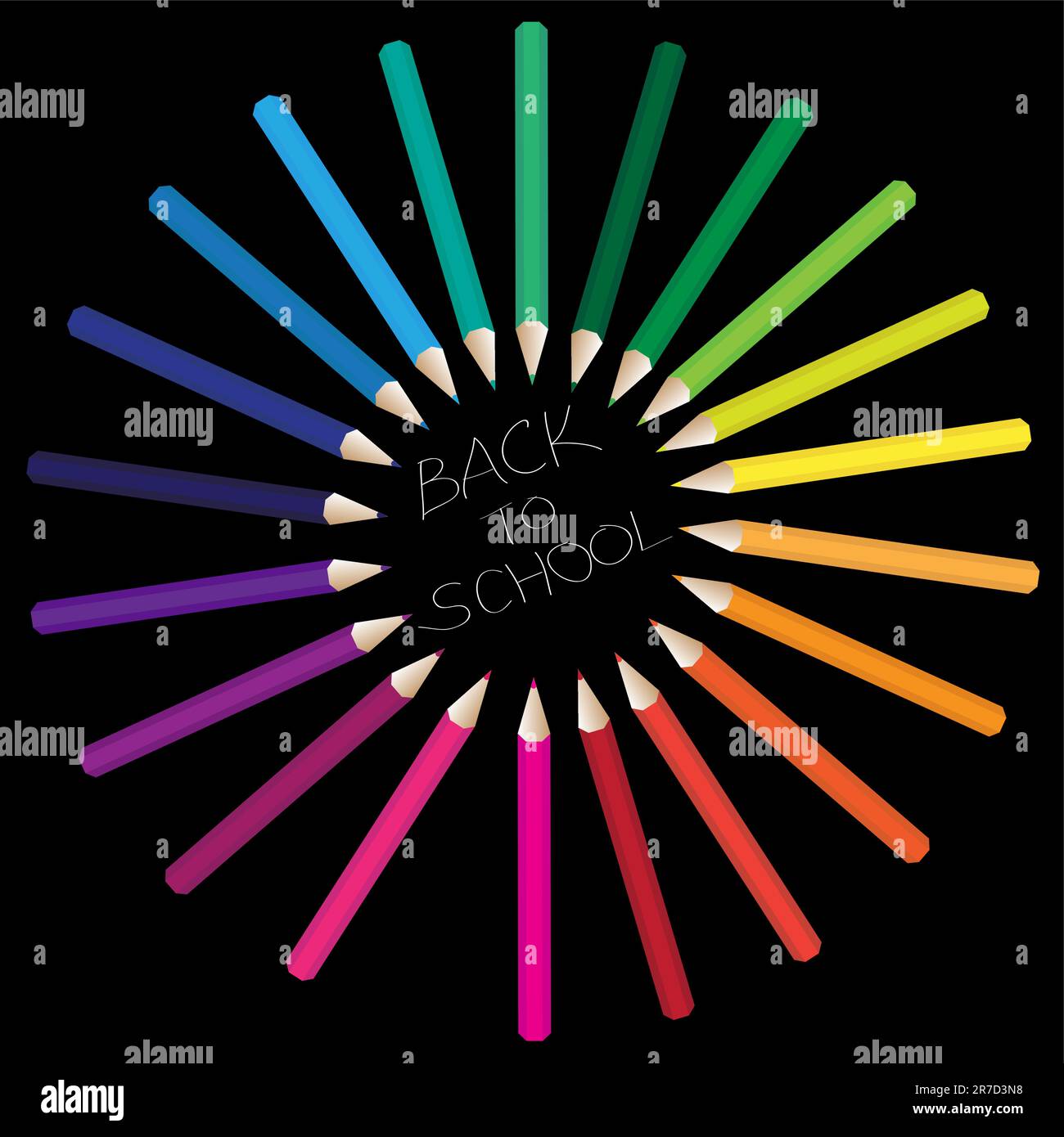 Set of color range of school crayons Stock Vector Image & Art - Alamy