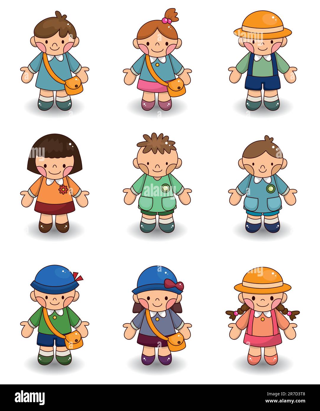 cartoon kid icon set Stock Vector Image & Art - Alamy
