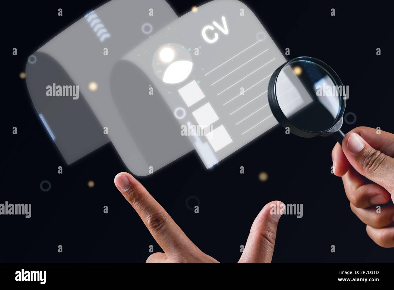 Magnifying glass hr employee finds hi-res stock photography and images ...