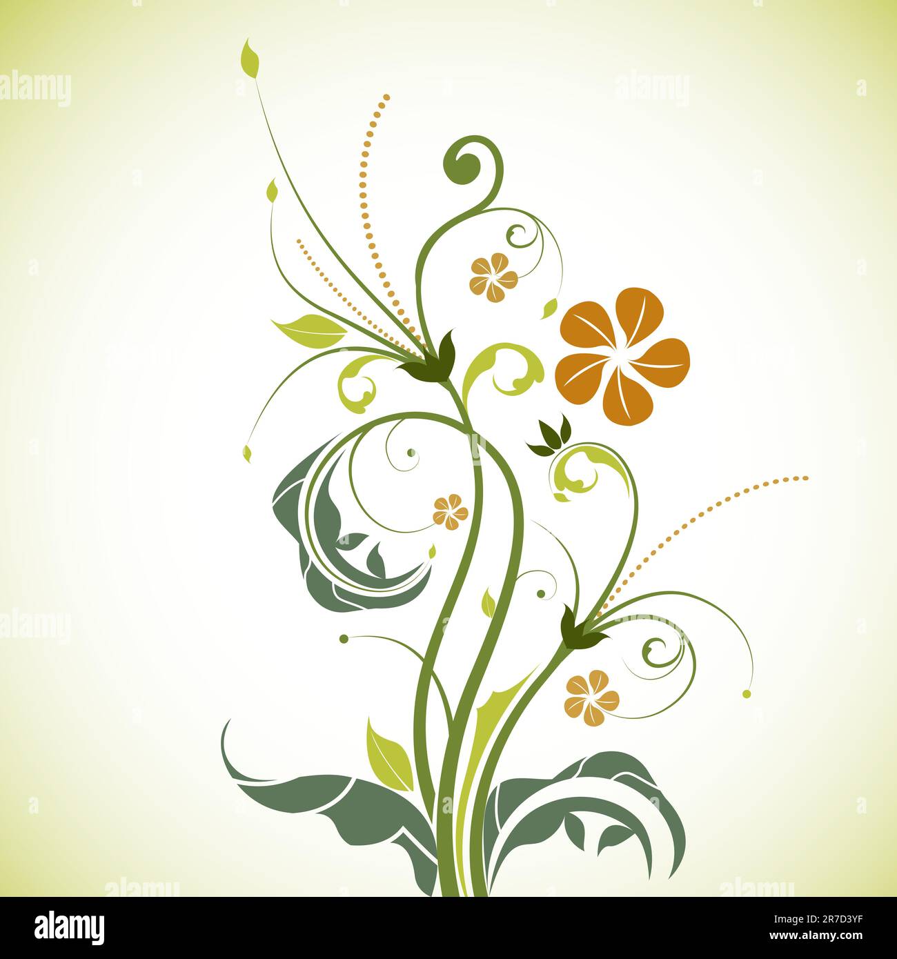 illustration of floral tree on white background Stock Vector Image ...