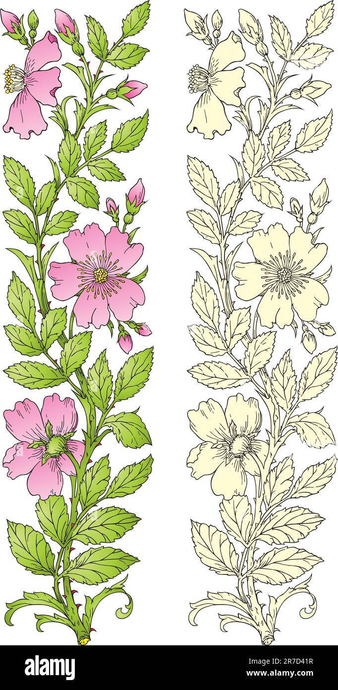 Flower Design Elements vector Stock Vector Image & Art - Alamy