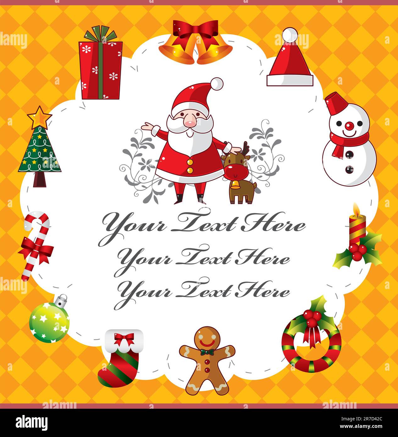 cute christmas card Stock Vector Image & Art - Alamy