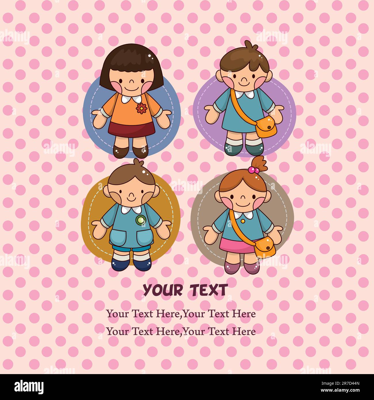 cartoon kid card Stock Vector Image & Art - Alamy