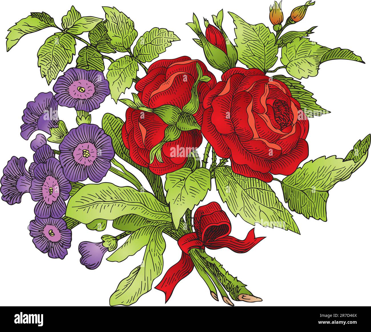 Flower Bouquet vector Stock Vector Image & Art - Alamy