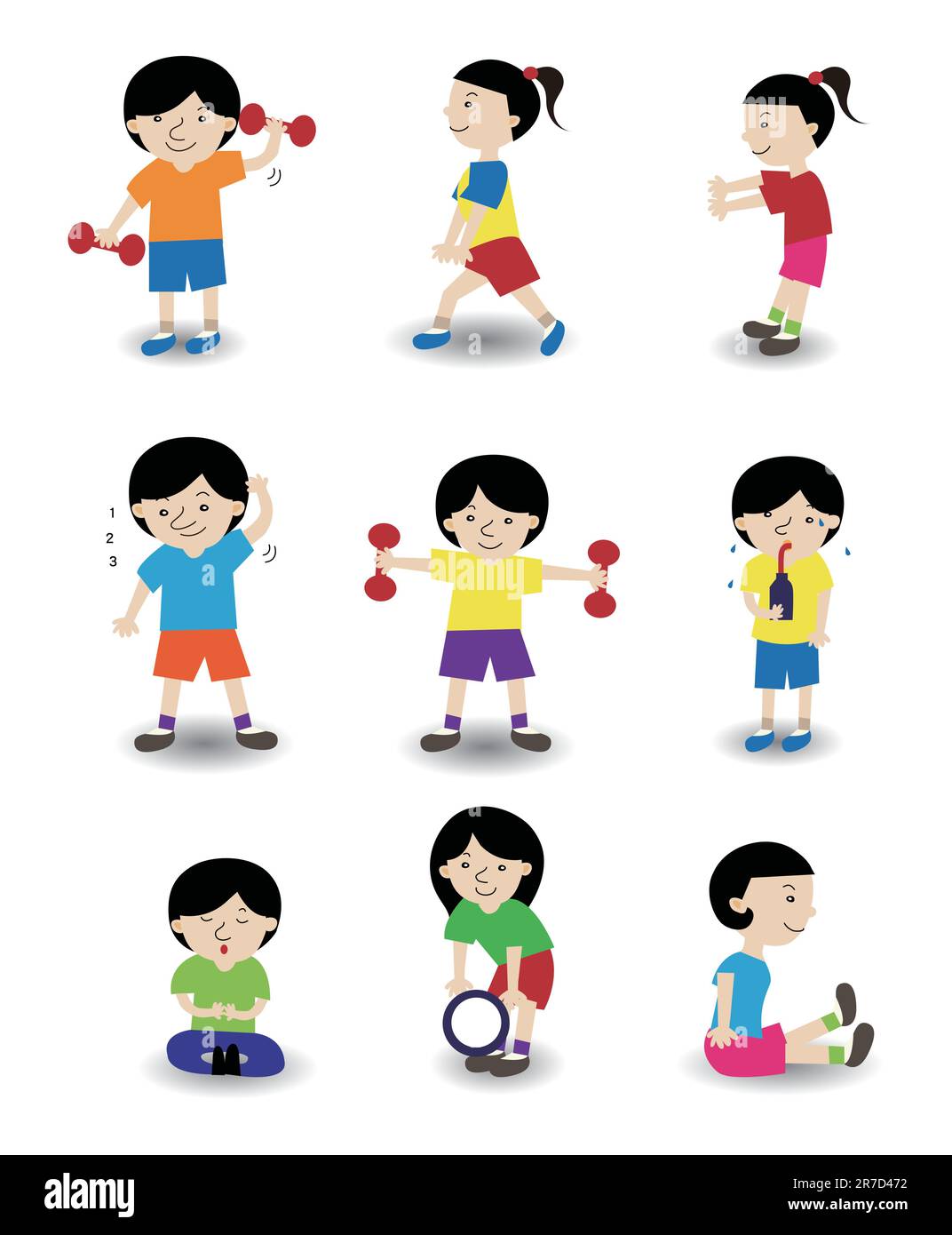 Group happy people yoga Cut Out Stock Images & Pictures - Alamy