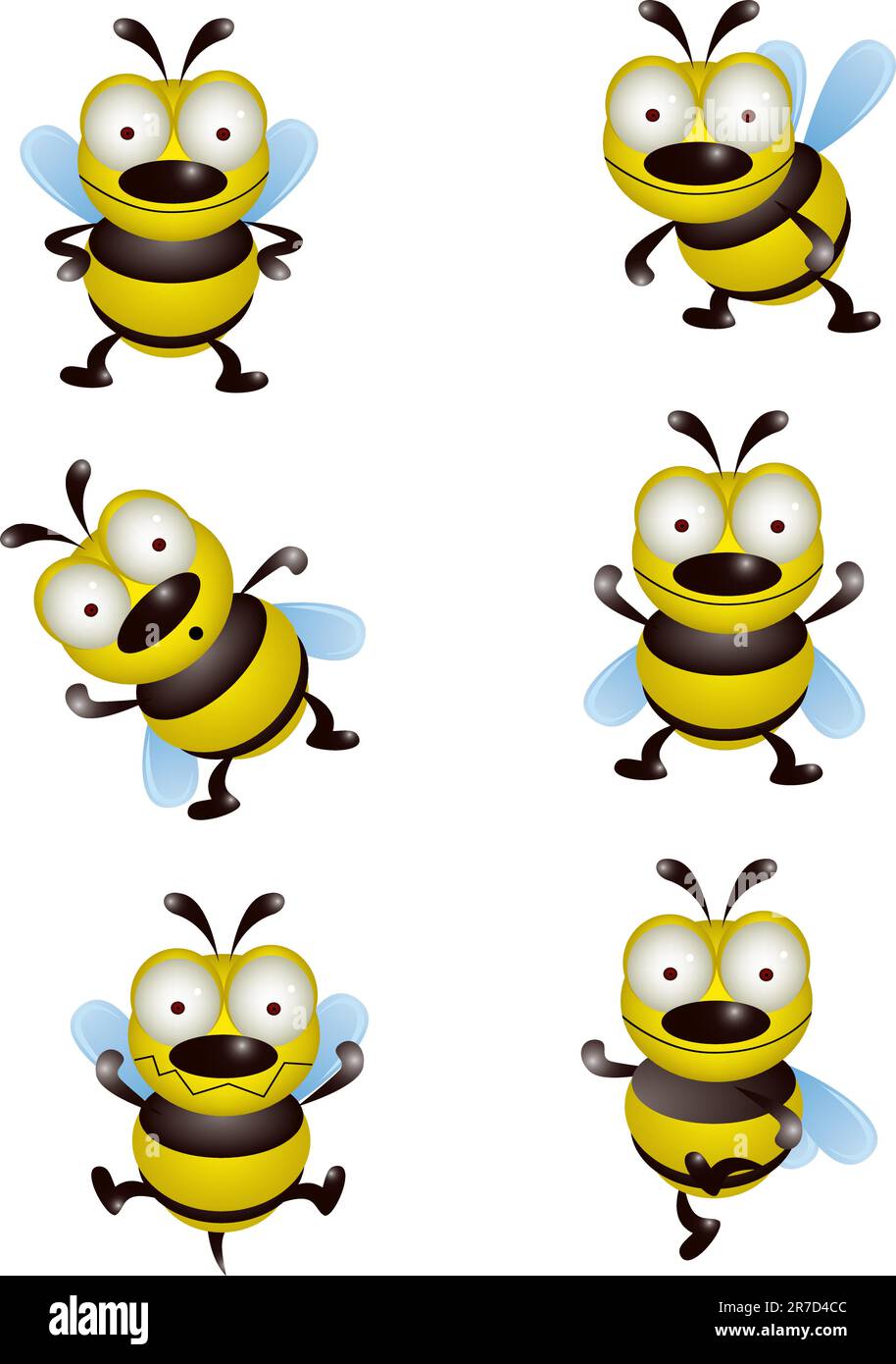 Bee cartoon collection Stock Vector Images - Alamy