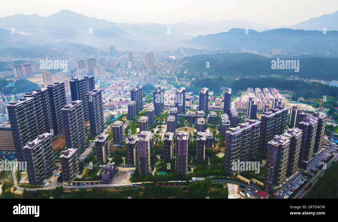 ANQING, CHINA - JUNE 15, 2023 - New buildings are seen in Tiantang Town ...