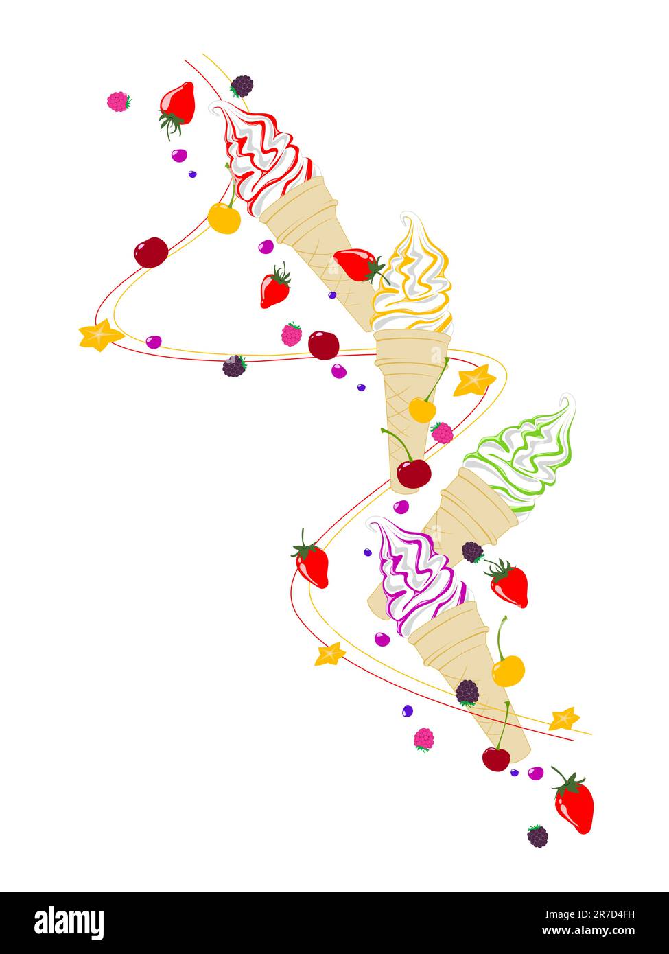 Green ice frozen treat Stock Vector Images - Alamy