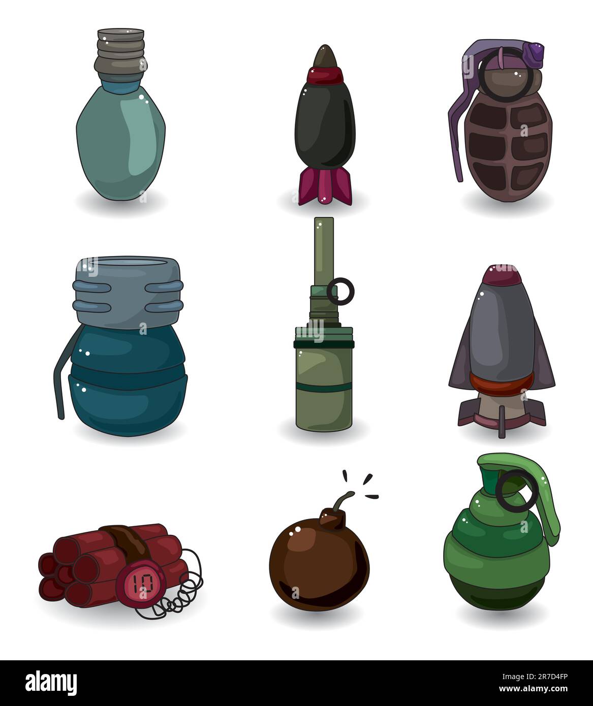 cartoon Explosive icon set Stock Vector Image & Art - Alamy