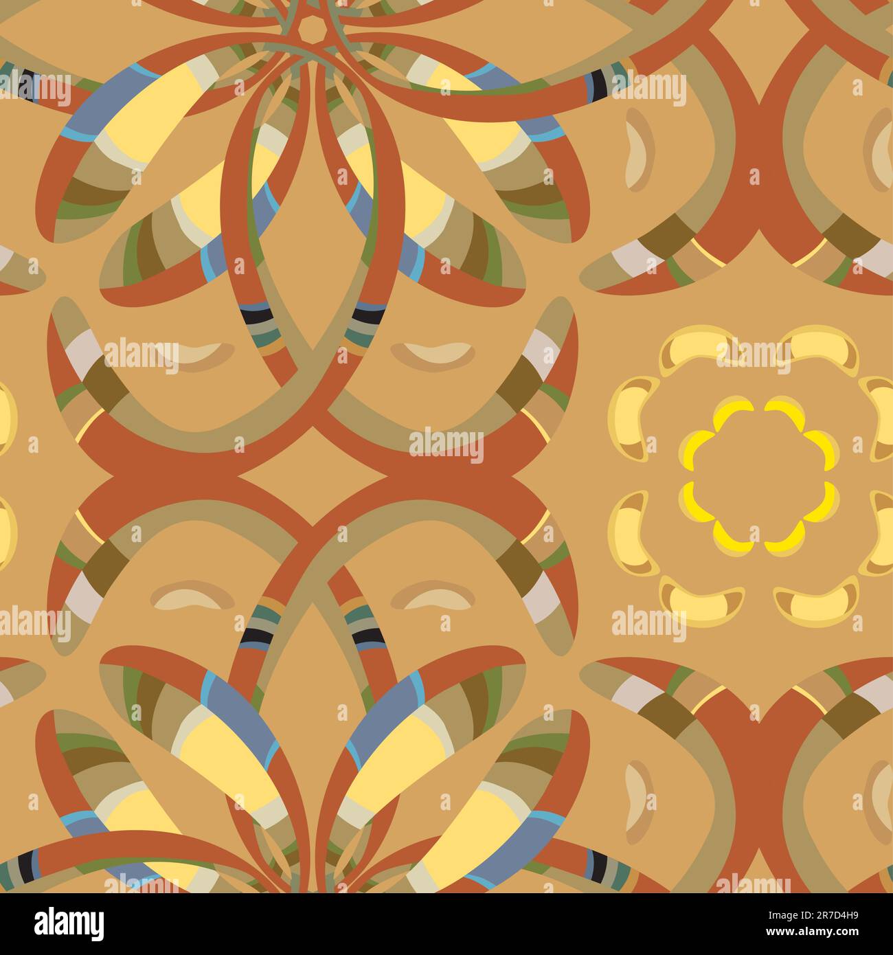 Seamless wallpaper pattern based on from North African motifs and ...
