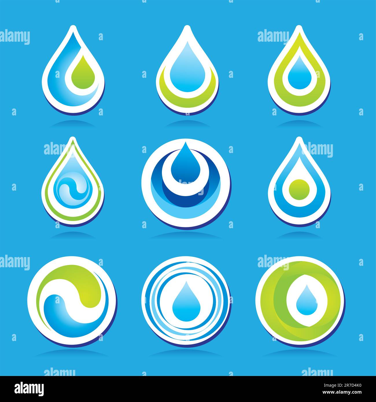 Set of icons - the water. Vector templates Stock Vector Image & Art - Alamy