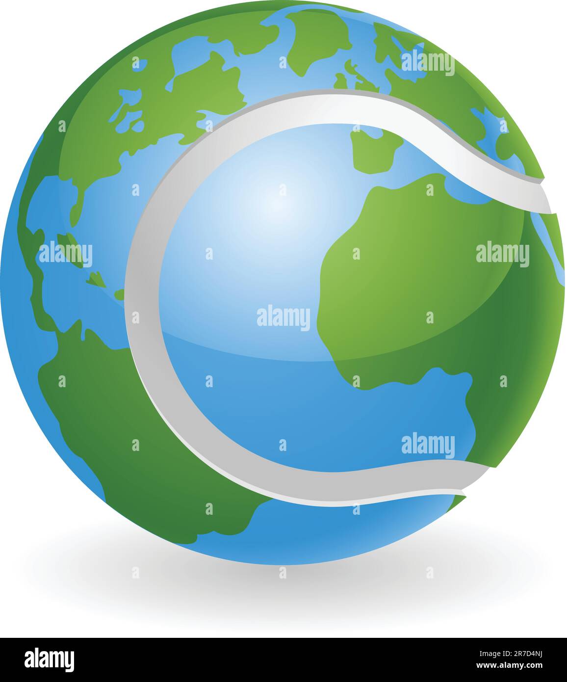 World globe tennis ball concept illustration Stock Vector Image & Art ...