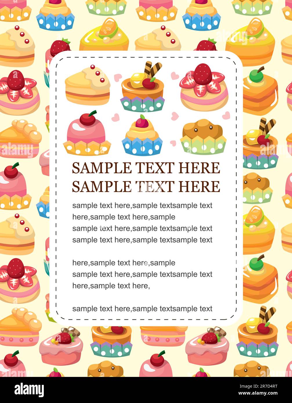 cartoon cake card Stock Vector Image & Art - Alamy
