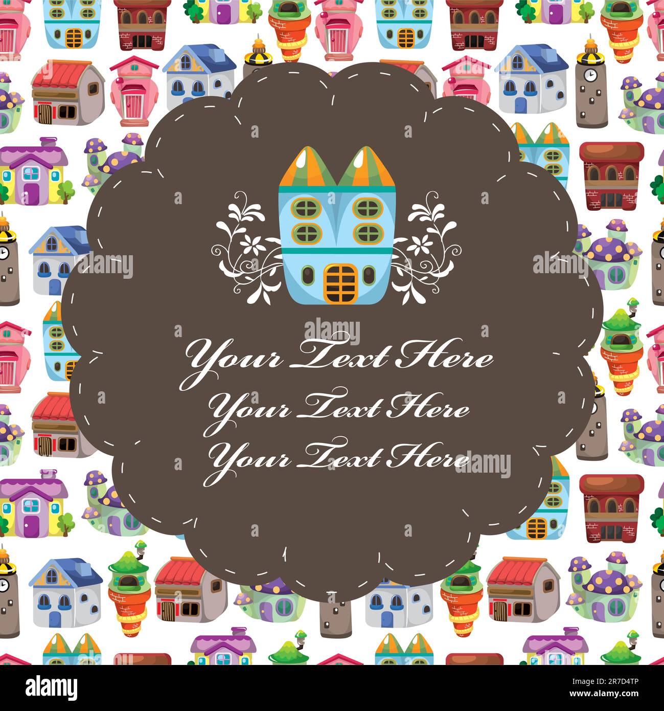 cartoon house card Stock Vector Image & Art - Alamy