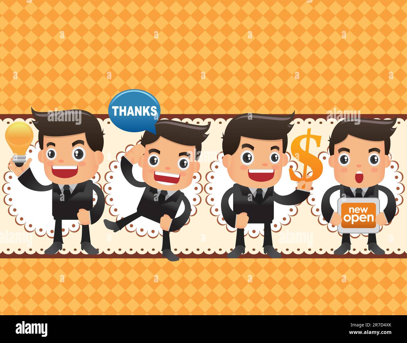 cartoon office worker card Stock Vector Image & Art - Alamy