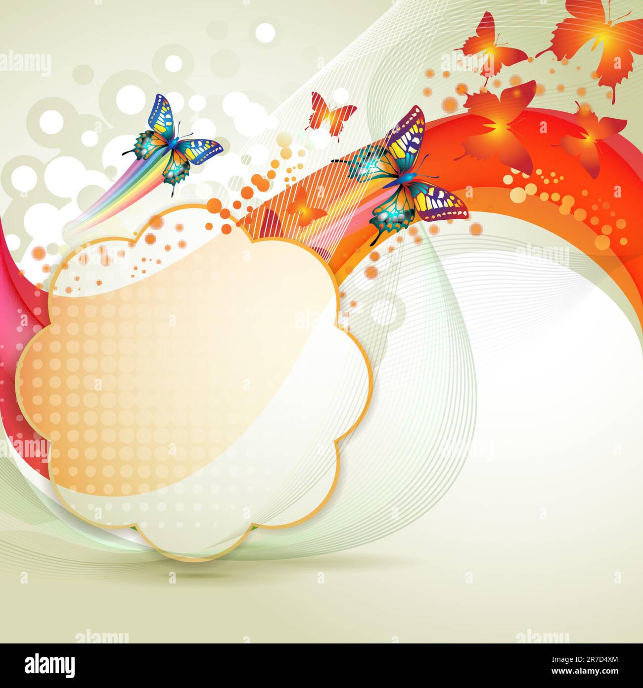 Colorful background with butterfly Stock Vector Image & Art - Alamy