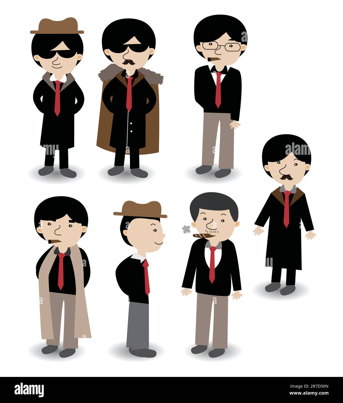 cartoon mafia icon set Stock Vector Image & Art - Alamy