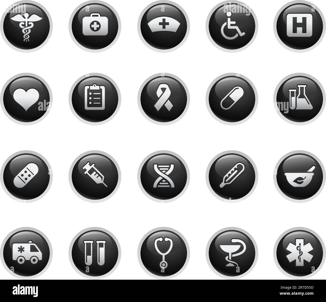 Nurse icon black website Stock Vector Images - Alamy