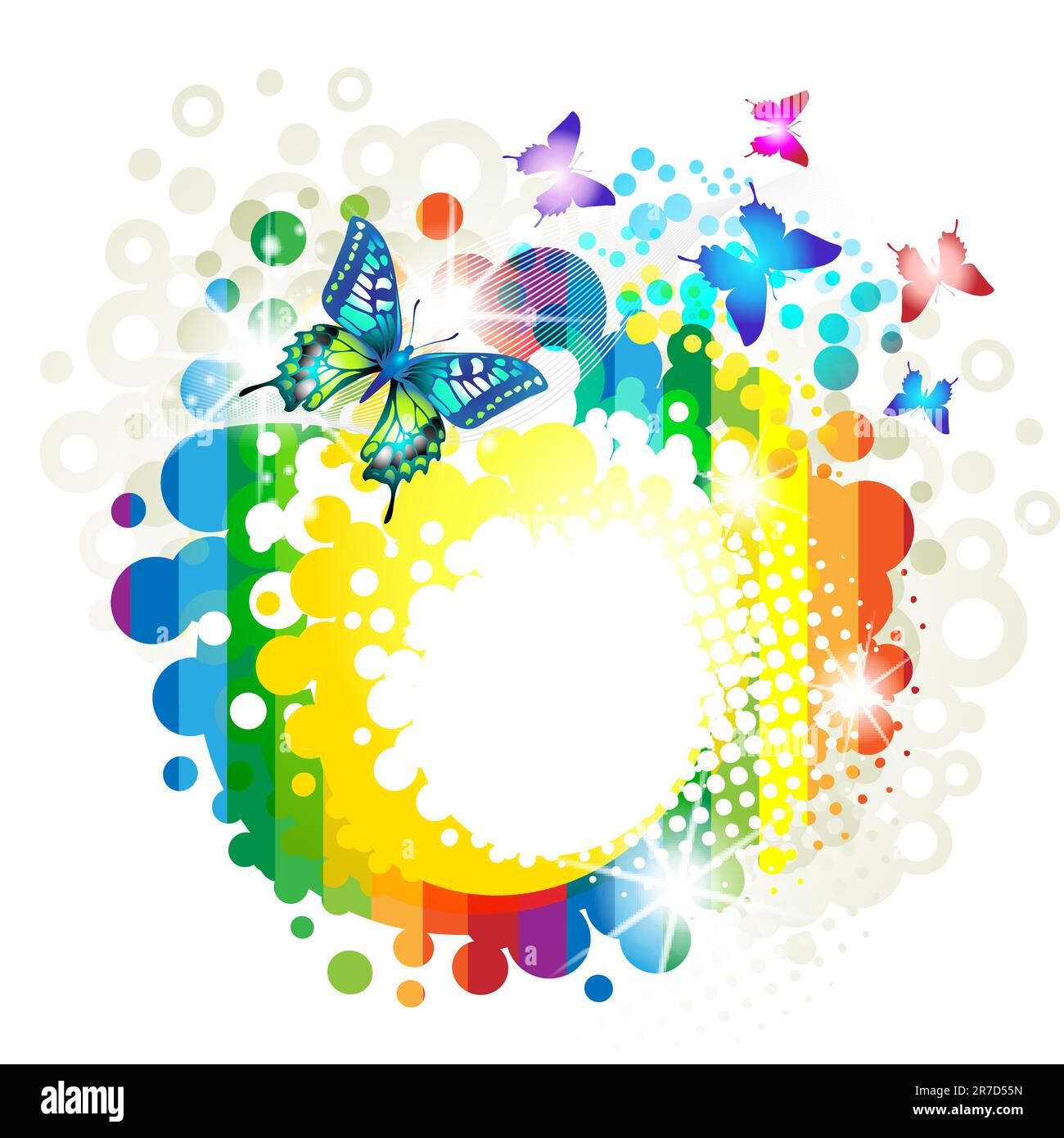 Colorful background with butterfly Stock Vector Image & Art - Alamy