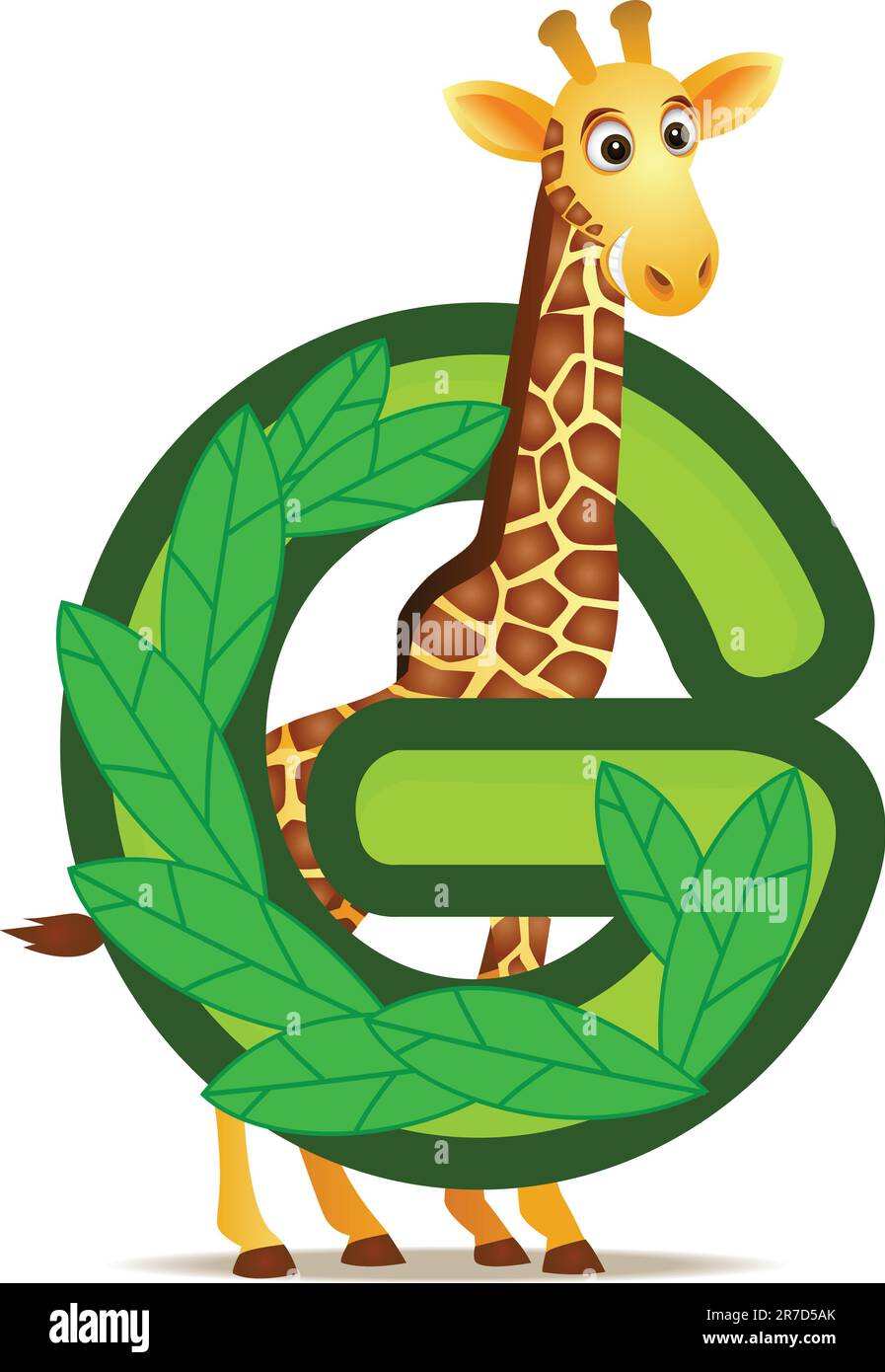 animal alphabet G with Giraffe cartoon Stock Vector Image & Art - Alamy