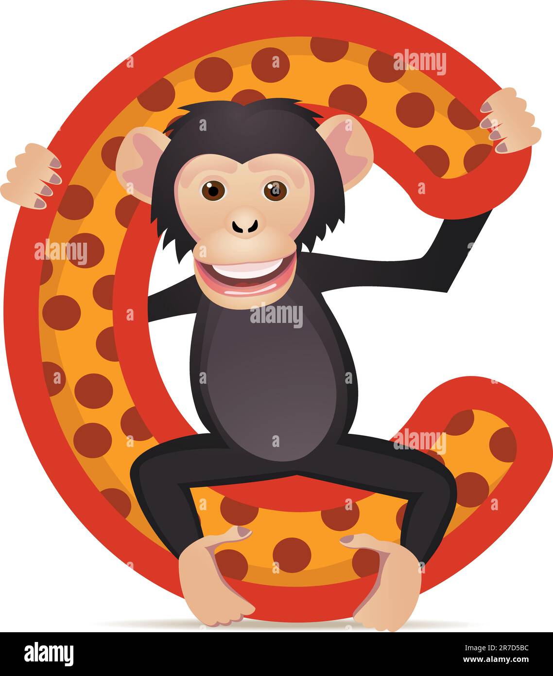 animal alphabet C with Chimpanzee cartoon Stock Vector Image & Art - Alamy