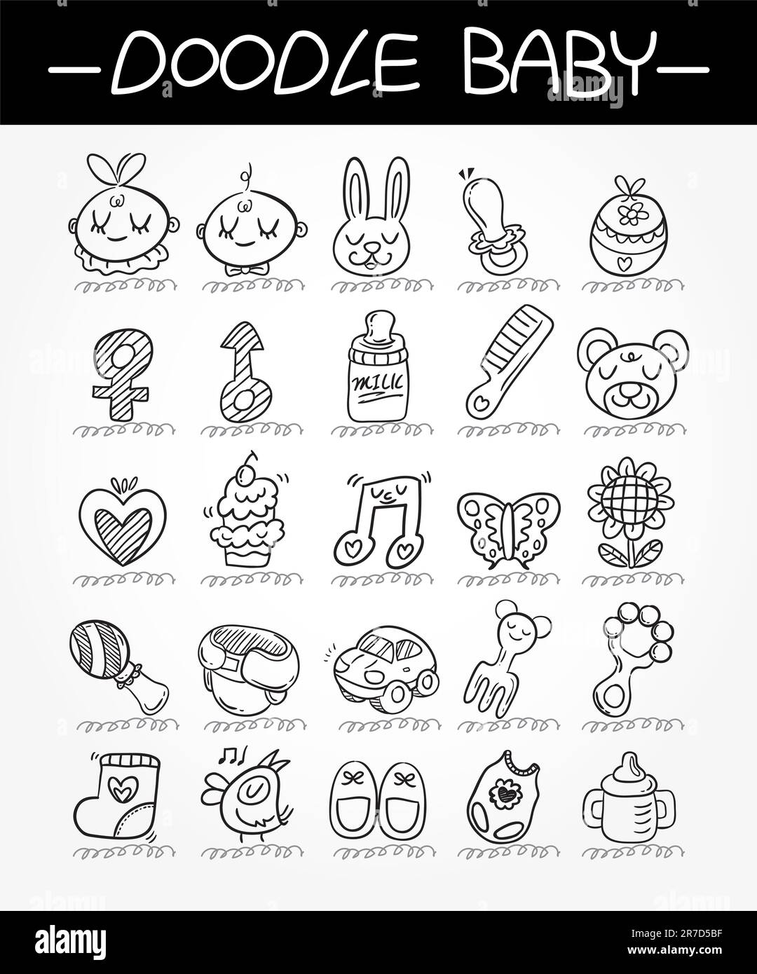 cartoon baby doodle icon set Stock Vector Image & Art - Alamy cartoon baby doodle icon set Stock Vector Image & Art - Alamy
