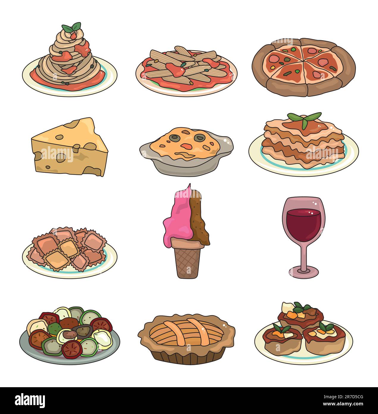 Italian ice cream person Stock Vector Images - Alamy