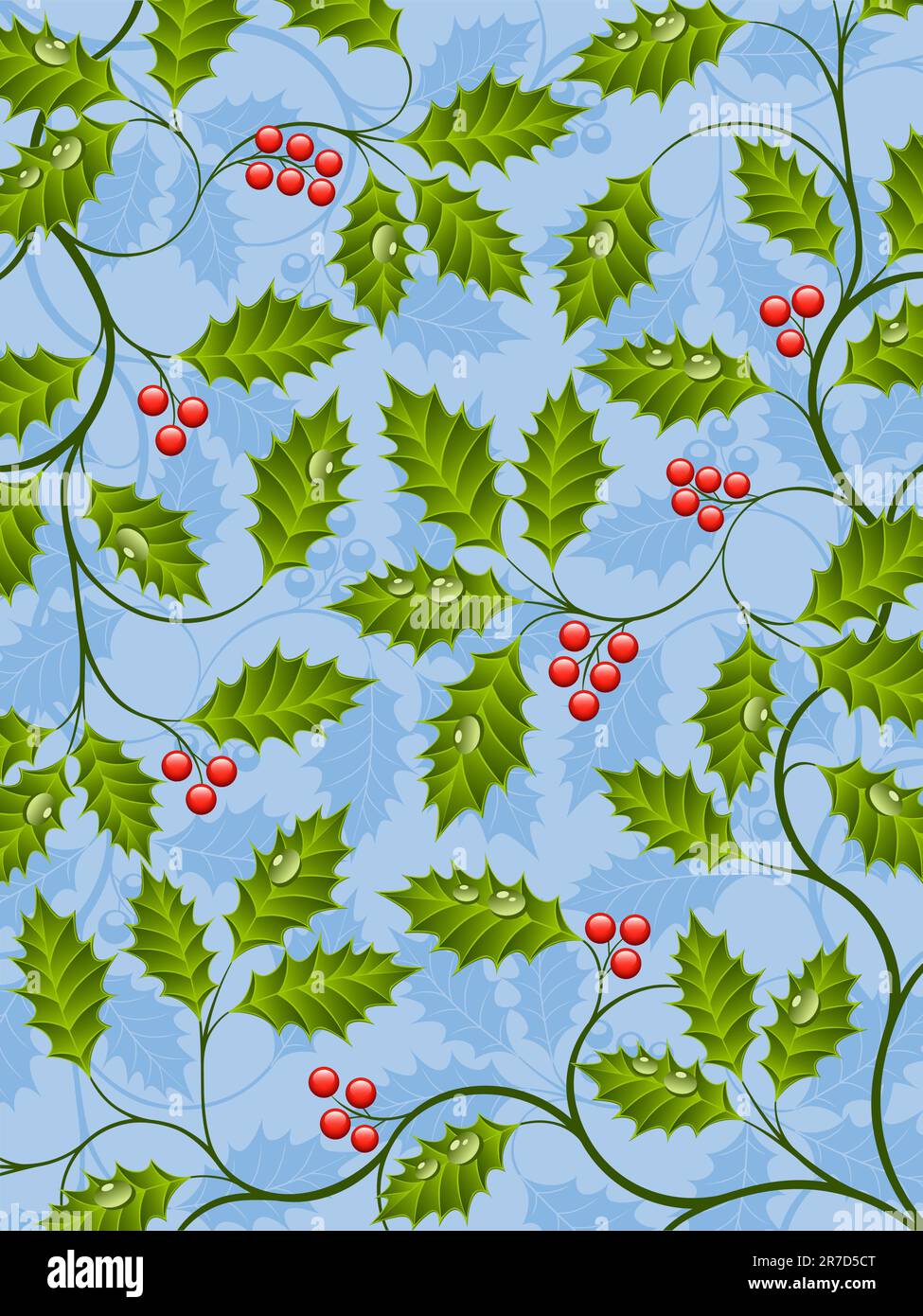 Holly tree branch Stock Vector Images - Alamy