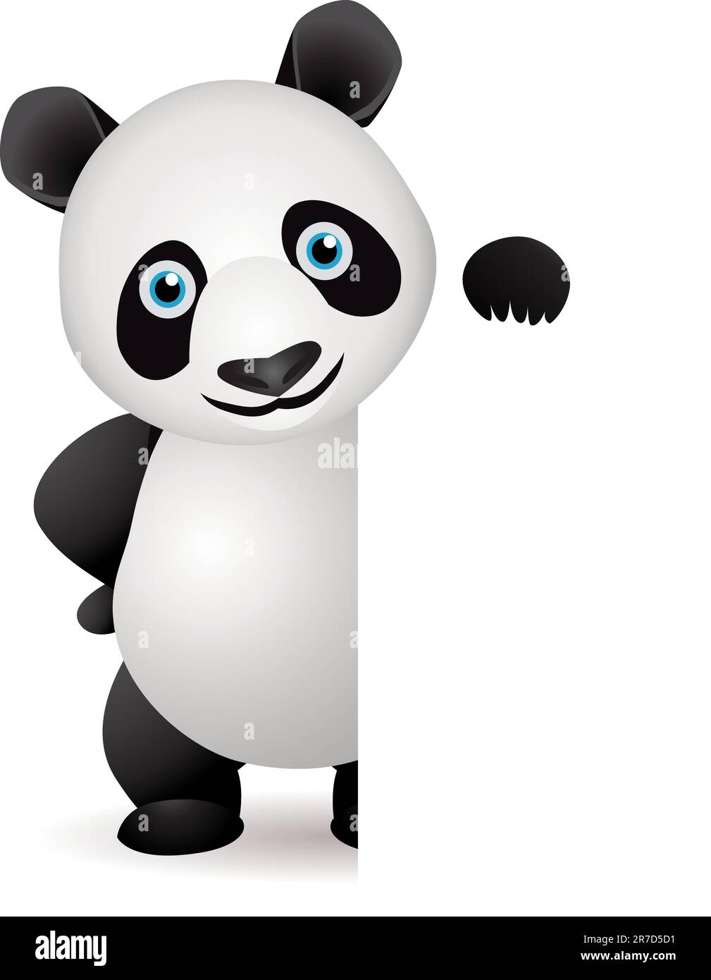 Panda and blank sign Stock Vector Image & Art - Alamy