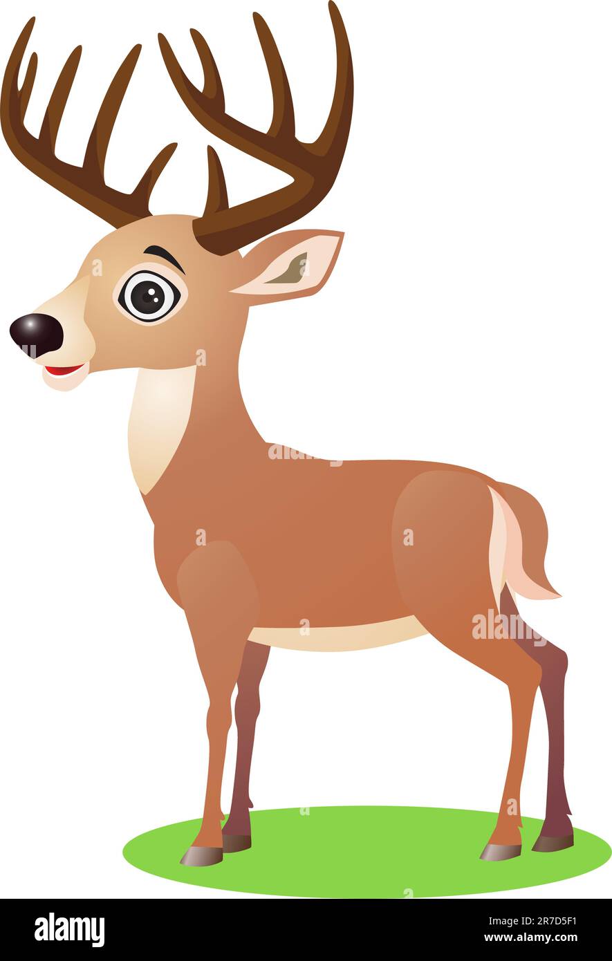 Fallow deer portrait antlers Stock Vector Images - Alamy