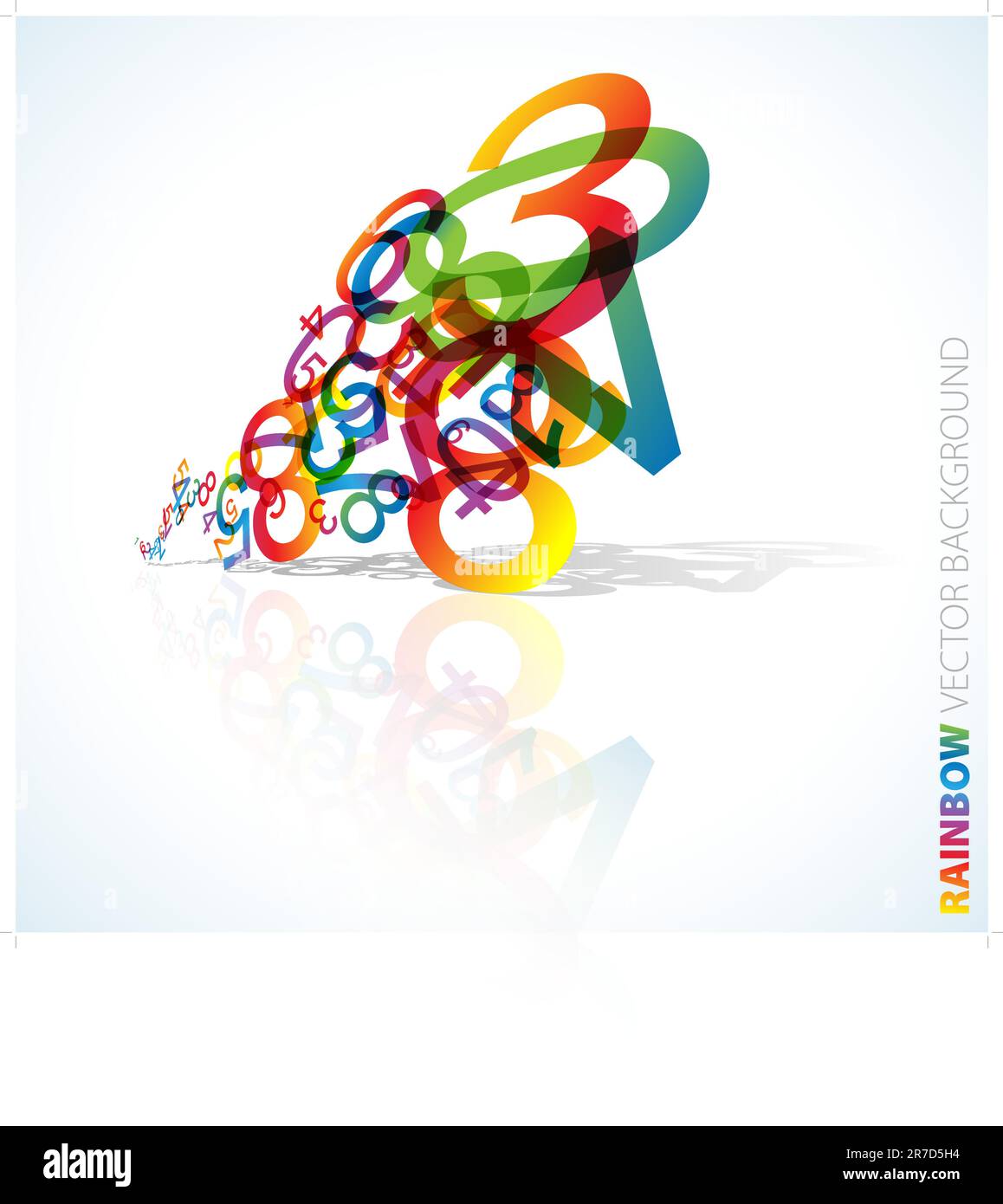Abstract background with colorful rainbow numbers Stock Vector Image ...