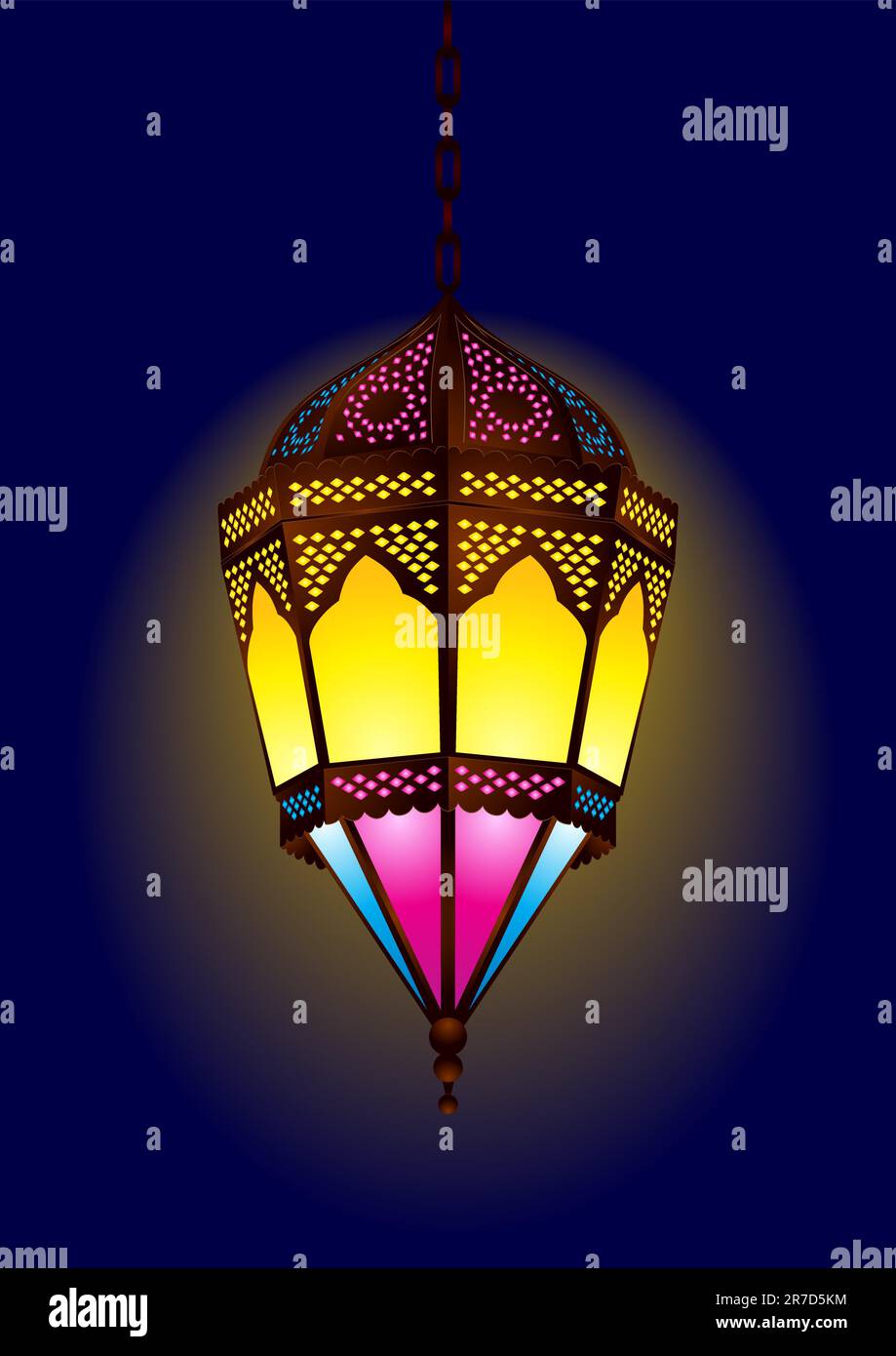 Old style arabic lamp for ramadan / eid - vector illustration Stock ...
