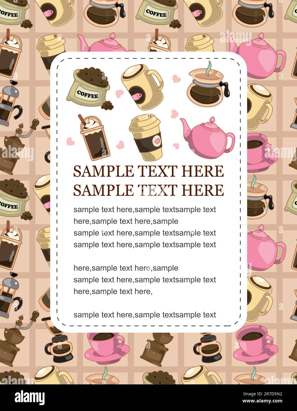 cartoon coffee card Stock Vector Image & Art - Alamy