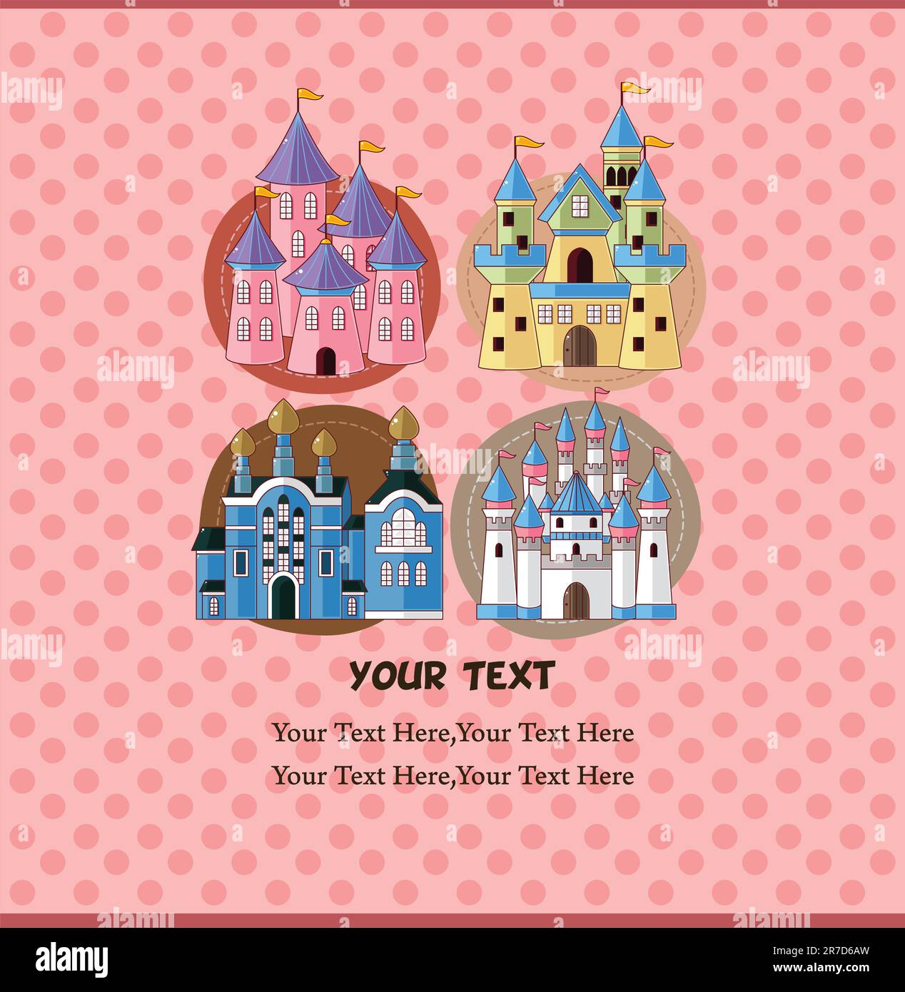 cartoon castle card Stock Vector Image & Art - Alamy