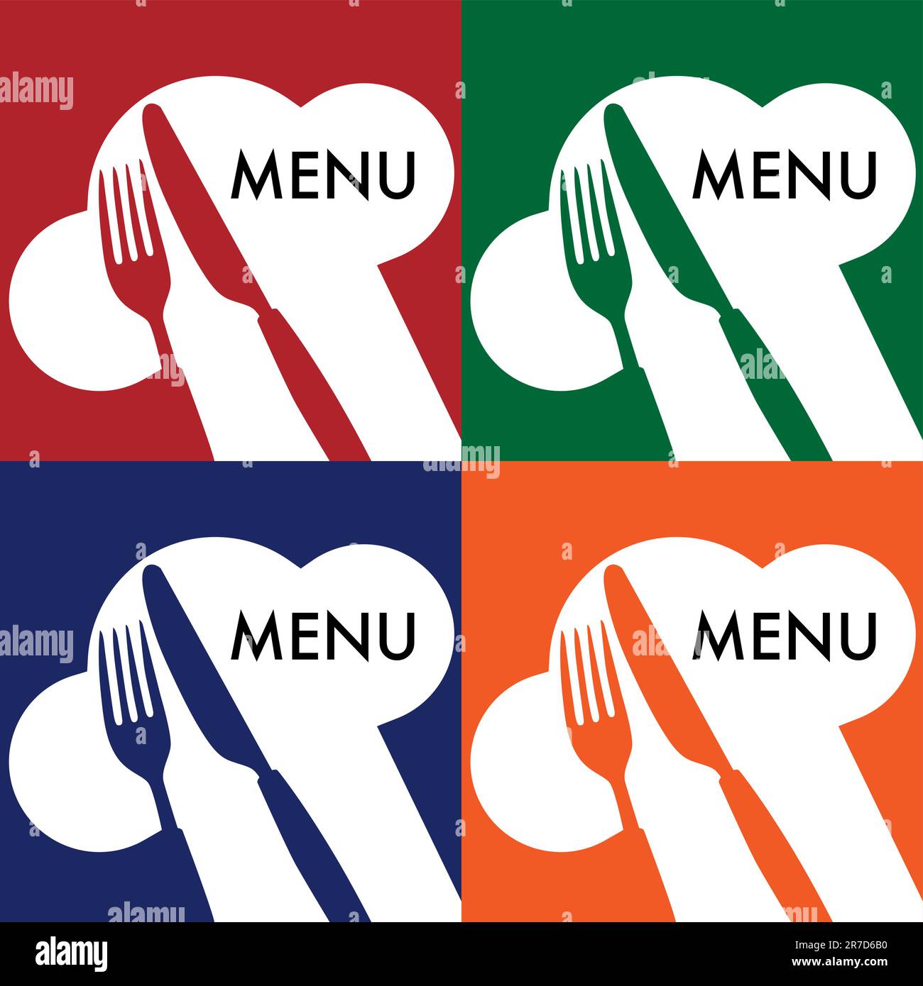 Menu Card Background - Cutlery and Menu Sign in Different Colors Stock ...