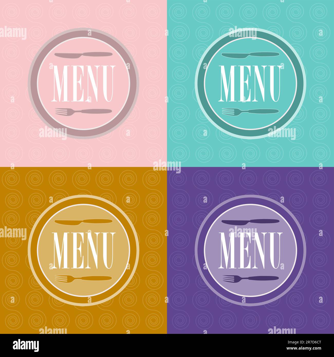 Golden cutlery set Stock Vector Images - Alamy