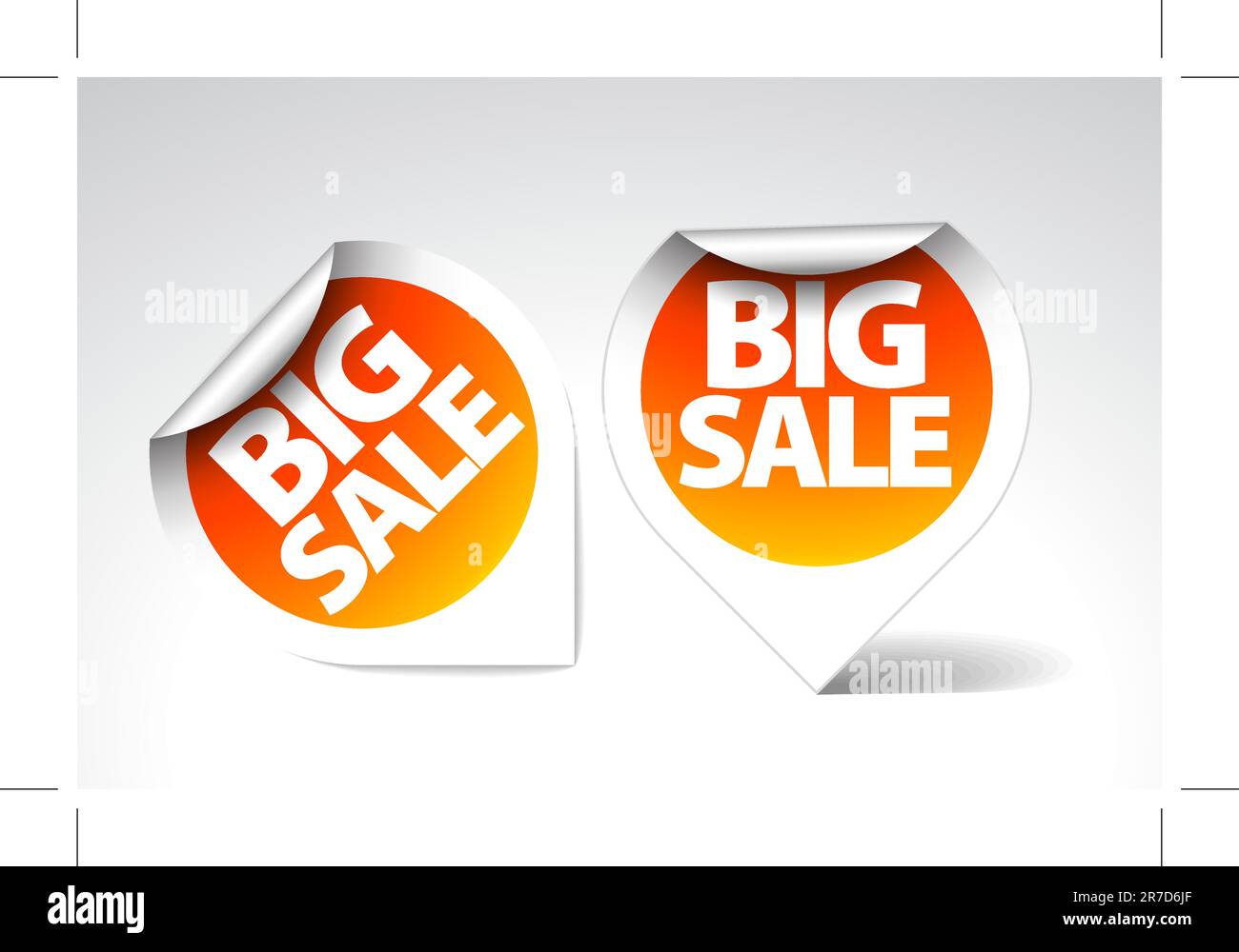 Orange stickers Stock Vector Images - Alamy