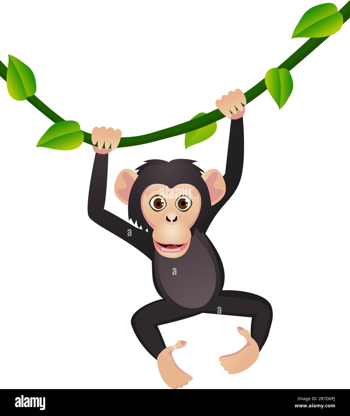 African chimpanzee illustration Stock Vector Images - Alamy